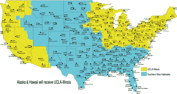 2004 Nebraska-Southern Miss ABC coverage map - HuskerMax™